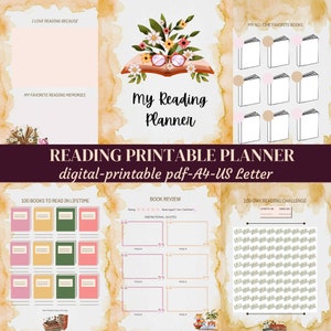 Printable Reading Journal, Printable Book Tracker, Printable Reading ...