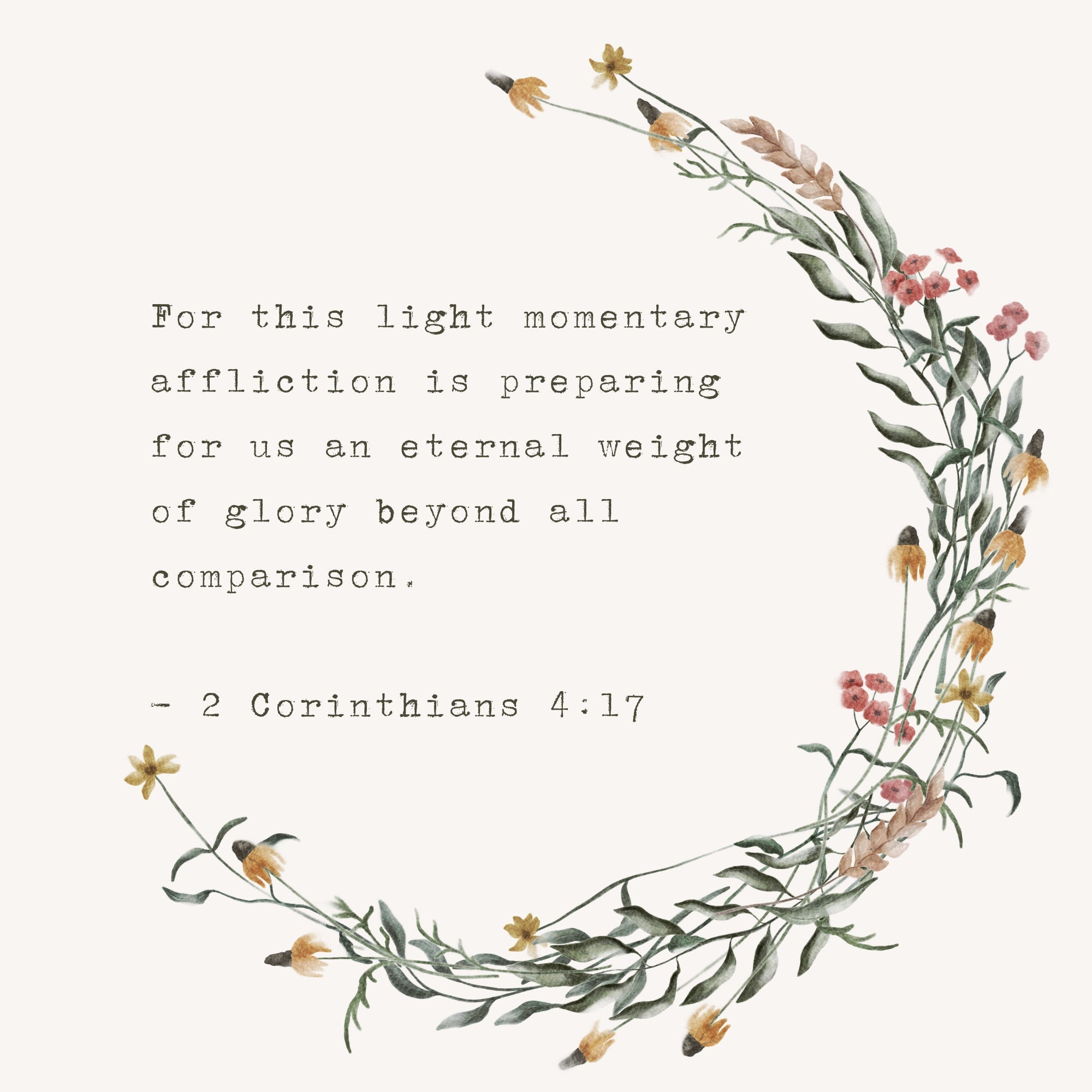 2 Corinthians 4:17 Printable Wall Art - Etsy