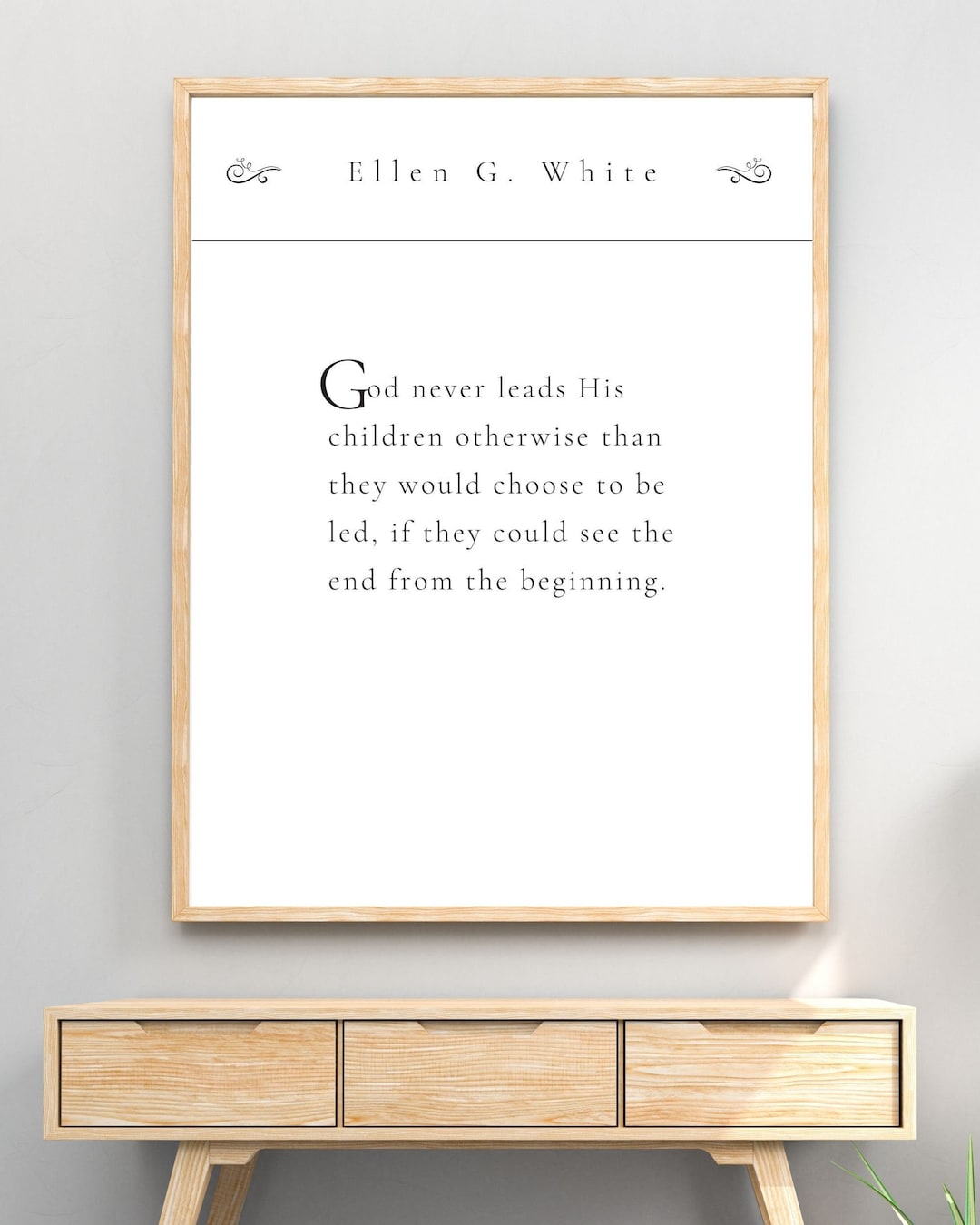 Ellen G. White Quote Digital Wall Art Print; Christian Inspirational ...