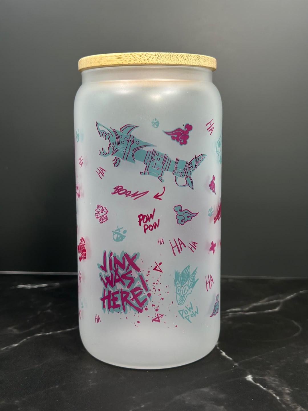 Arcane Inspired Glass Iced Coffee Cup Jinx - Etsy