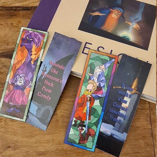 Sword In The Stone Bookmark, Disney Classic, Arthur Merlin Squirrel ...