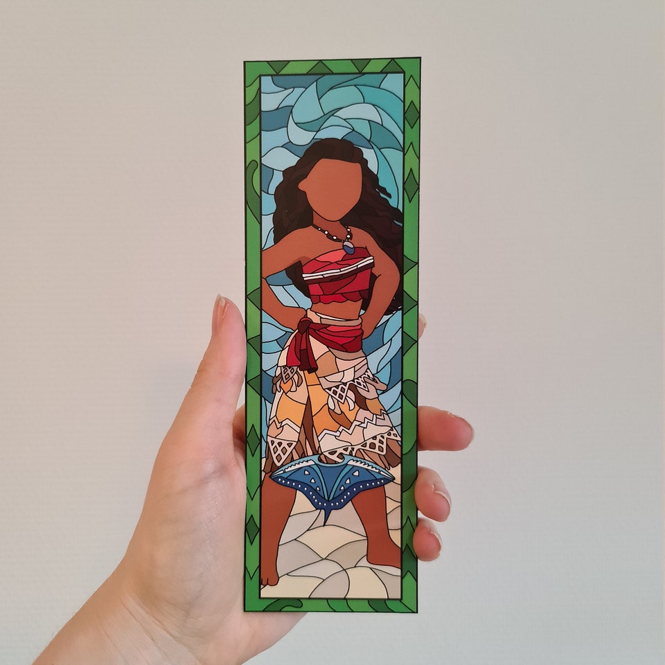 Moana / Vaiana Bookmark, Disney Princess, Stingray, Heart of Te Fiti ...