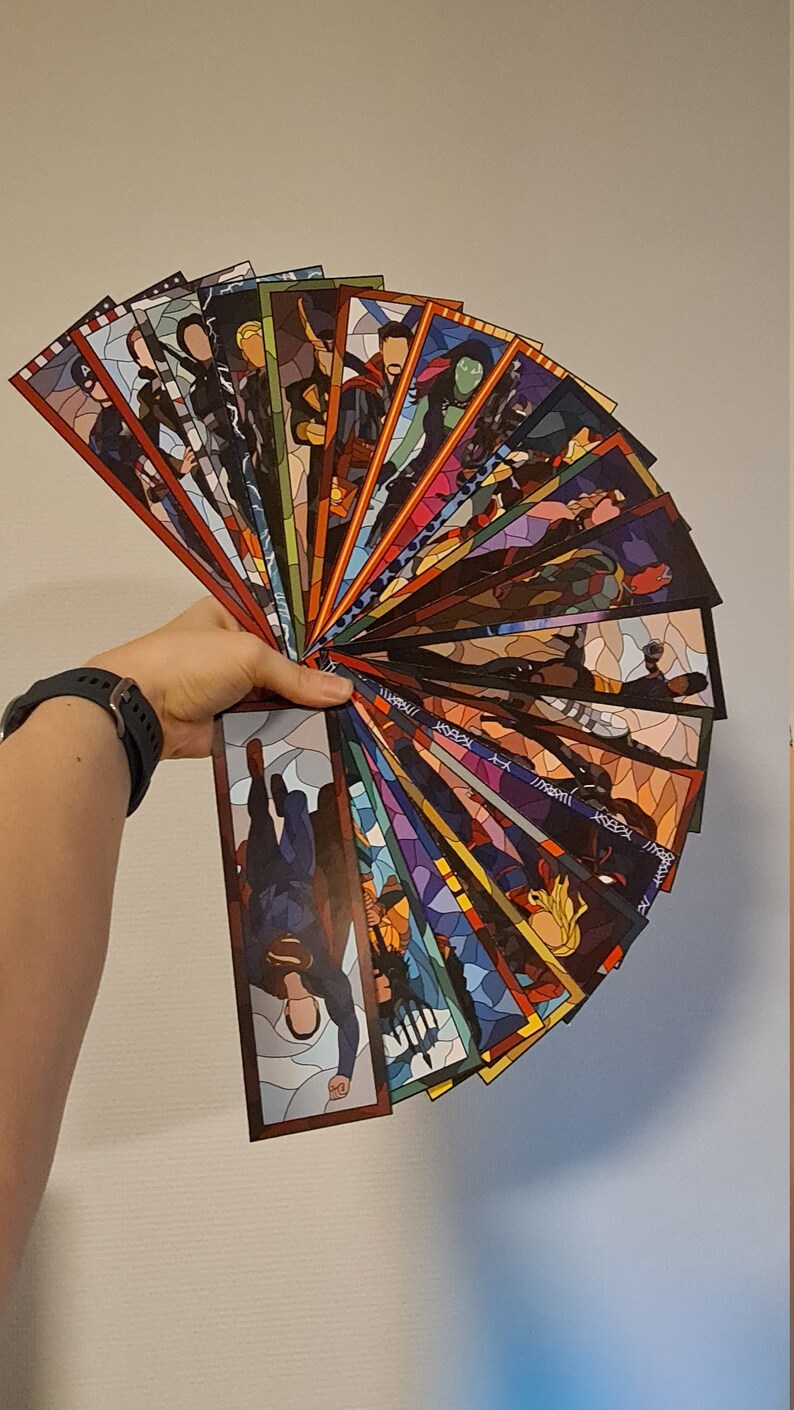 Comic Book Bookmark Set Marvel and DC | Etsy