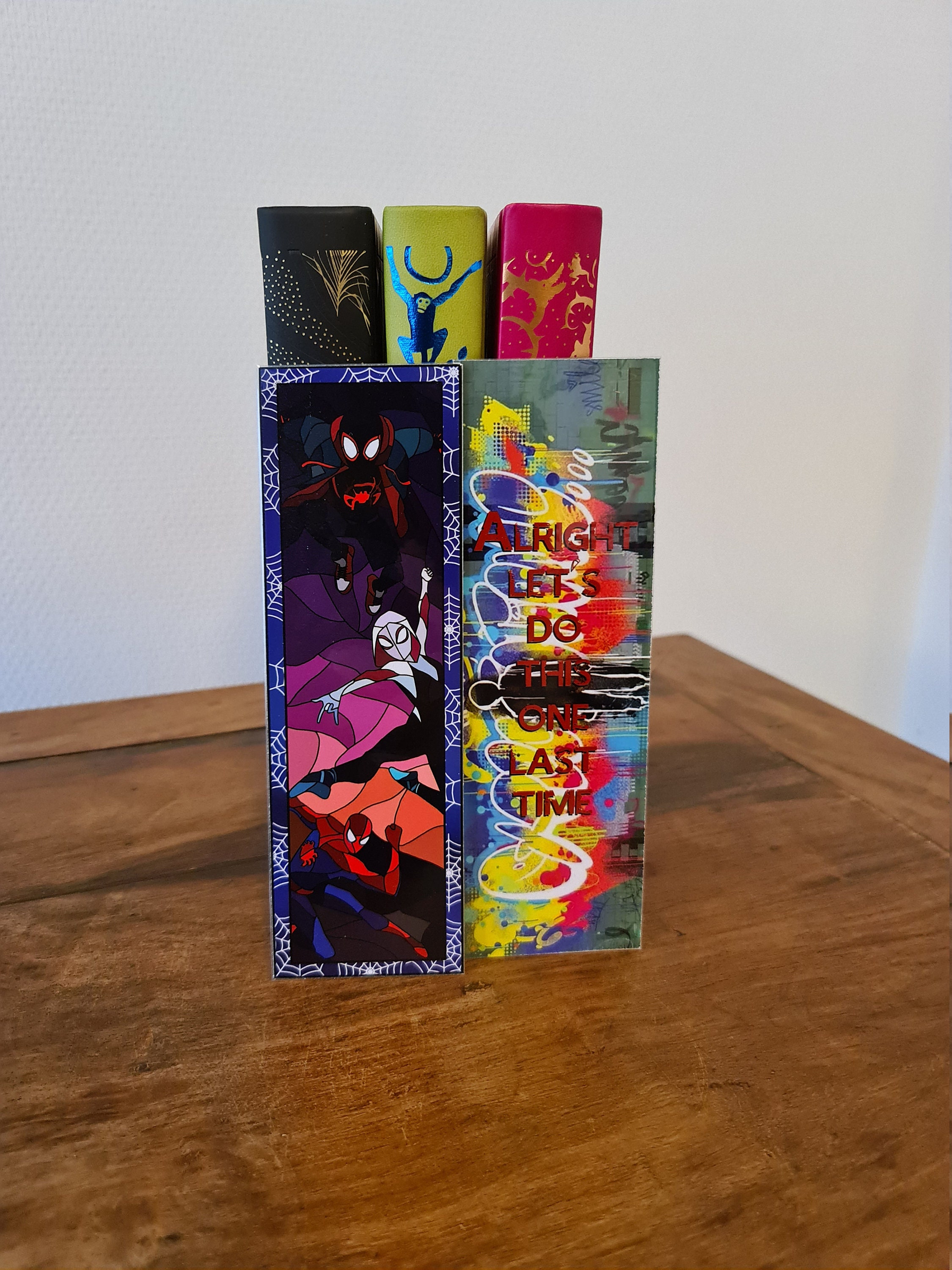 Spiderman Marvel Bookmark Into the Spider Verse - Etsy