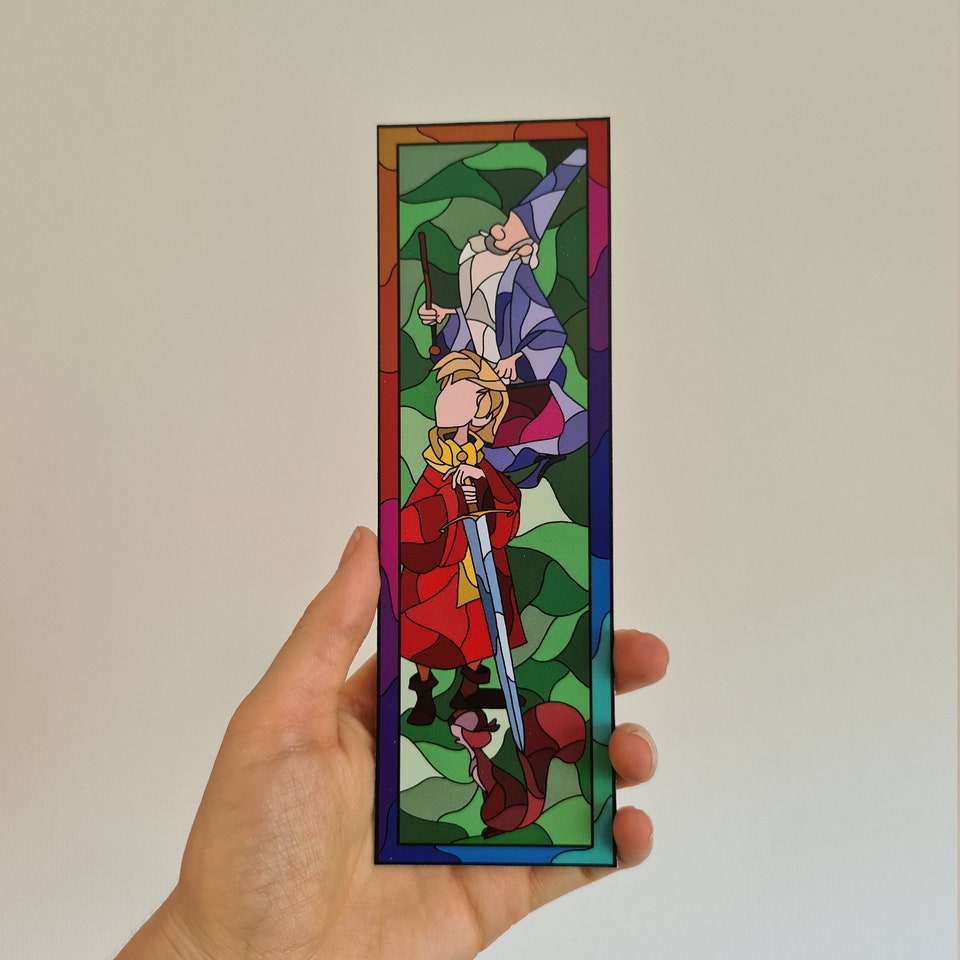 Sword In The Stone Bookmark, Disney Classic, Arthur Merlin Squirrel ...