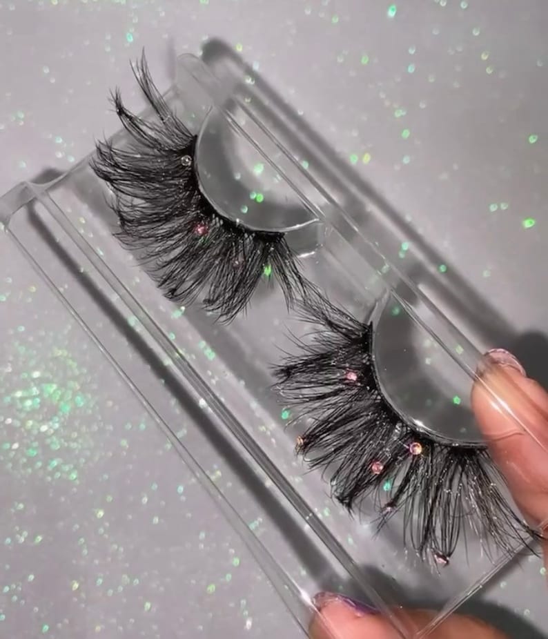 Blinged Out Strip Lash Set - Etsy