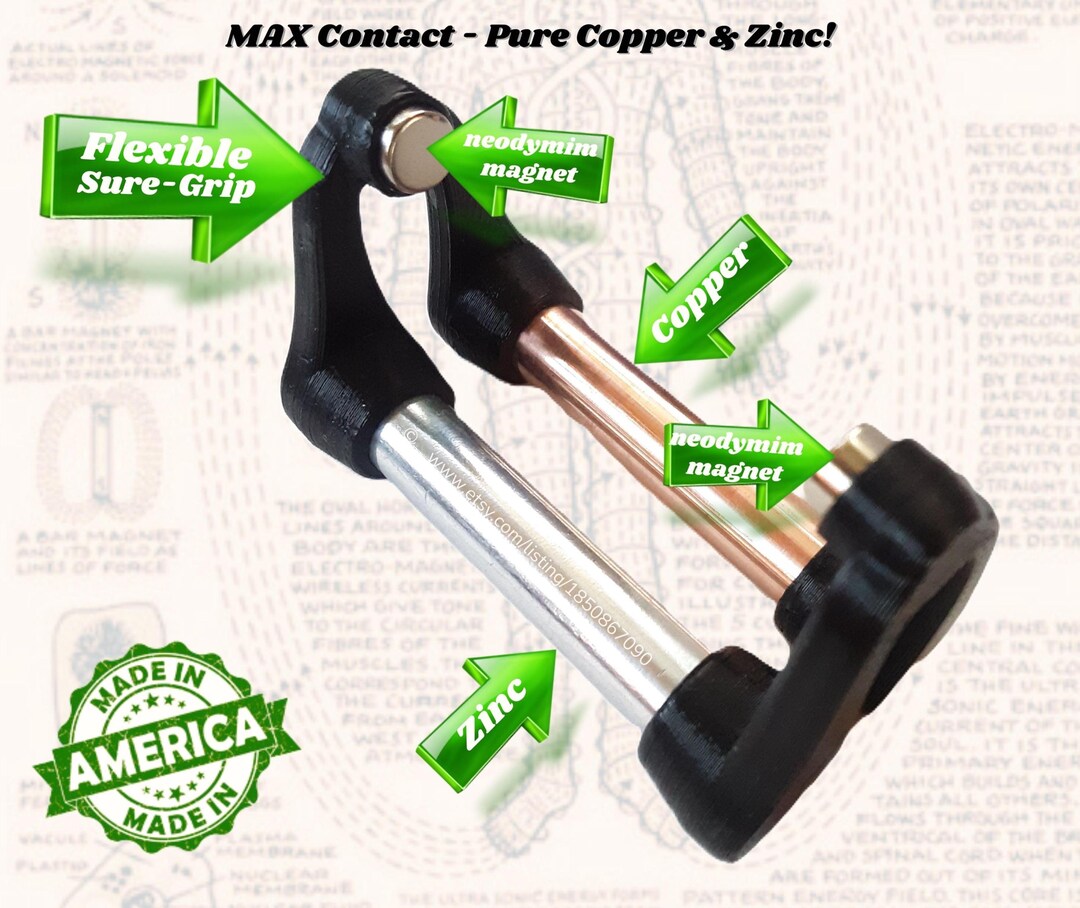 Solid 99.9% Pure Copper and Zinc Handmade Pharaoh Healing Male Rods of ...