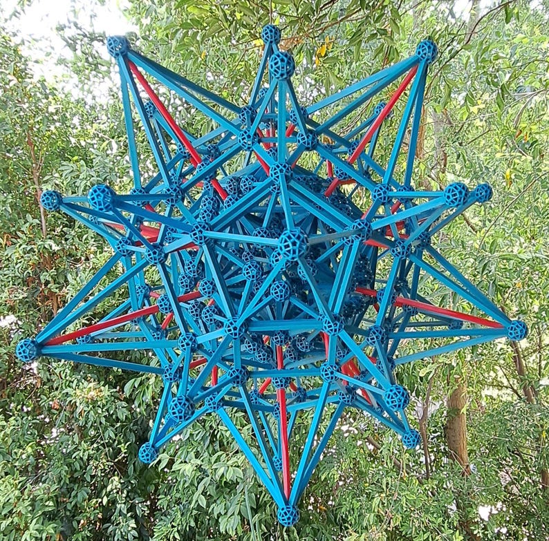 3D Sacred Geometry Merkabah Dodecahedron Star Ornament Spiritual ...