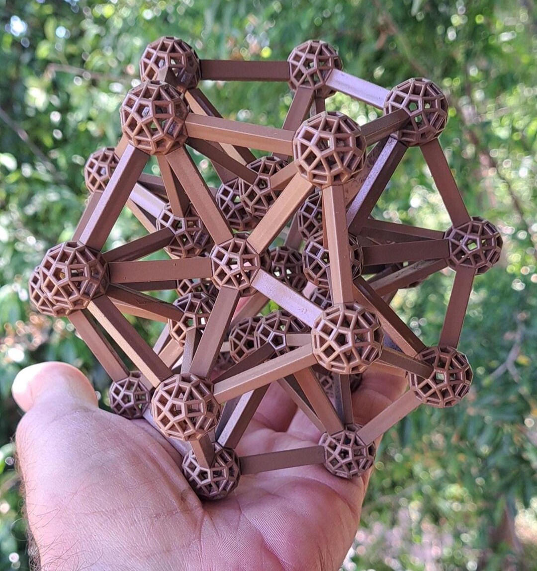 3D Sacred Geometry Merkabah Dodecahedron Star Ornament Spiritual ...