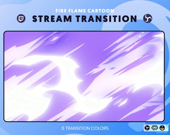 Fire Flame Cast Pastel Blue Cartoon Transition Colorful Stream ...