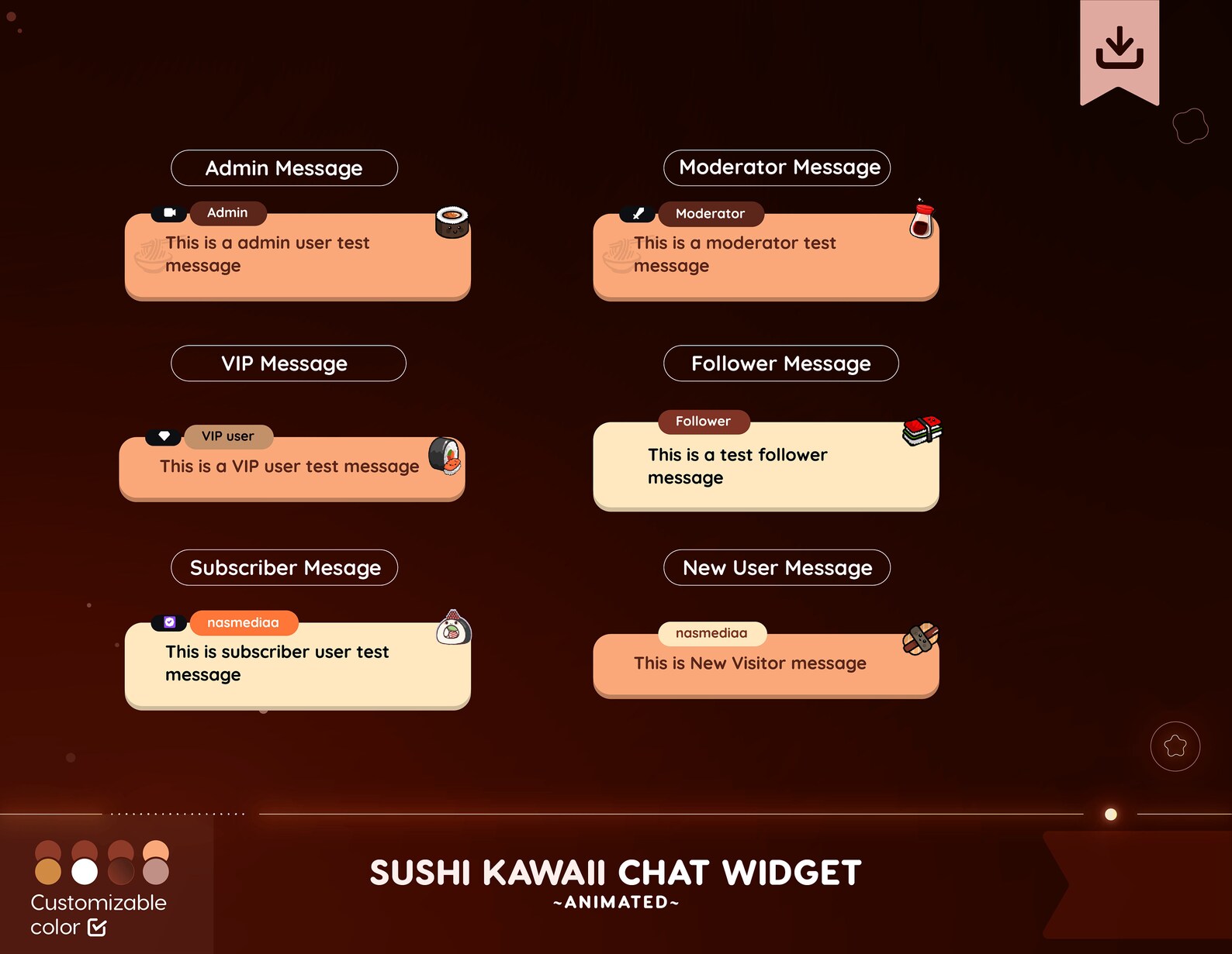 Sushi : Chat Widget Cuisine, Cozy, Yummy Theme Chat Widget With ...