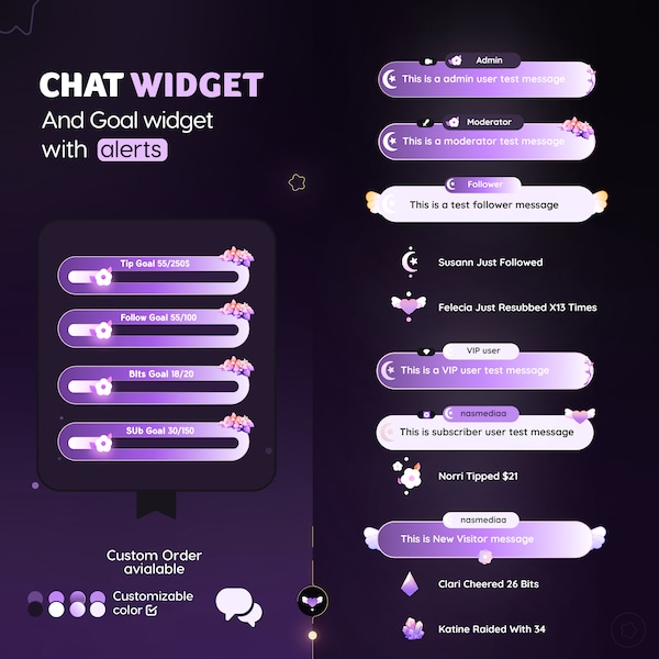 Custom Goal Widgets Twitch - Etsy