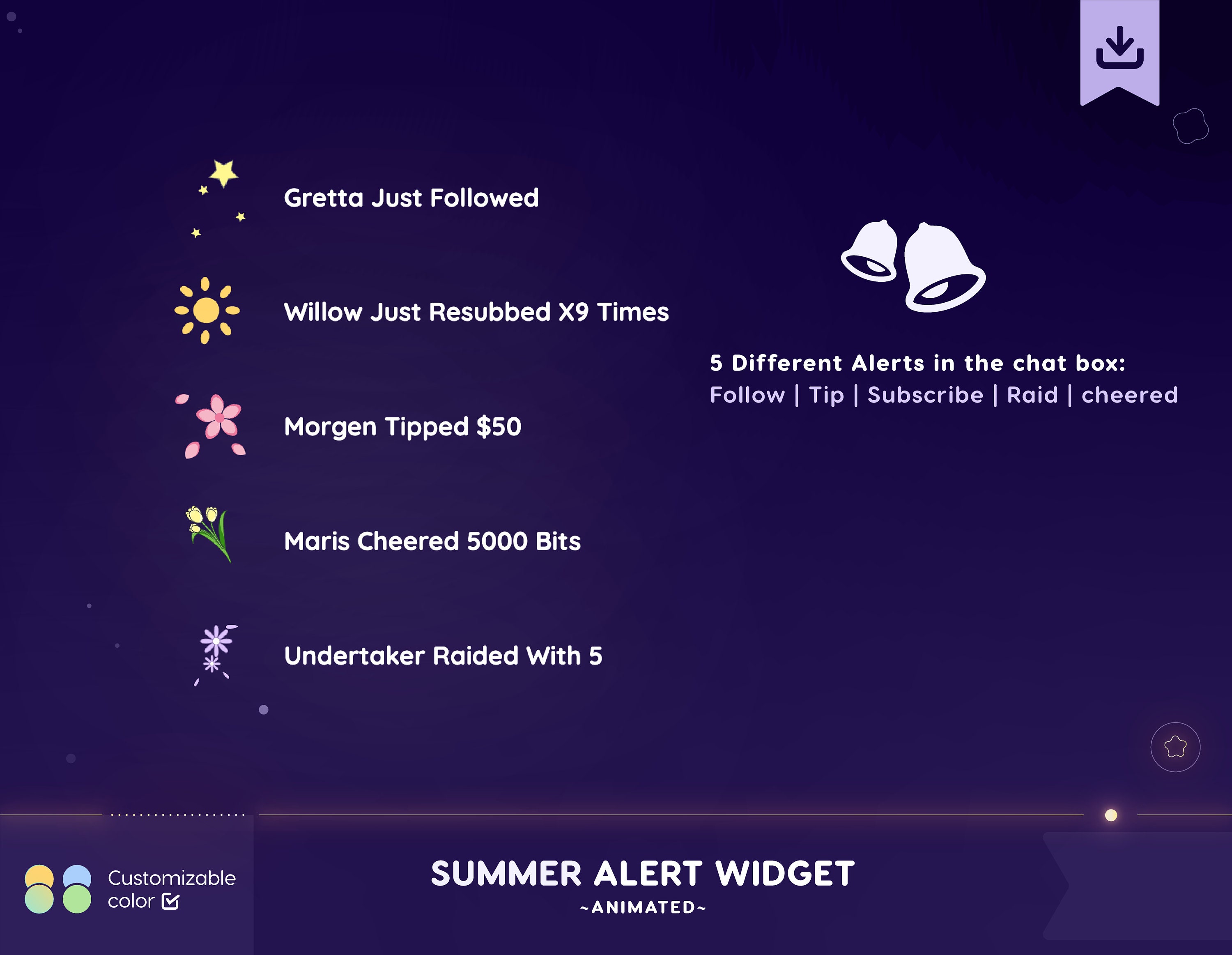 Warm Glow Summer: Chat Widget Nature, Cozy, Starry Theme Chat Widget ...