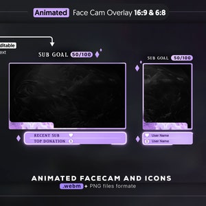 Purple and Green Dream Forest Charming Animated Face-cam Overlay and ...