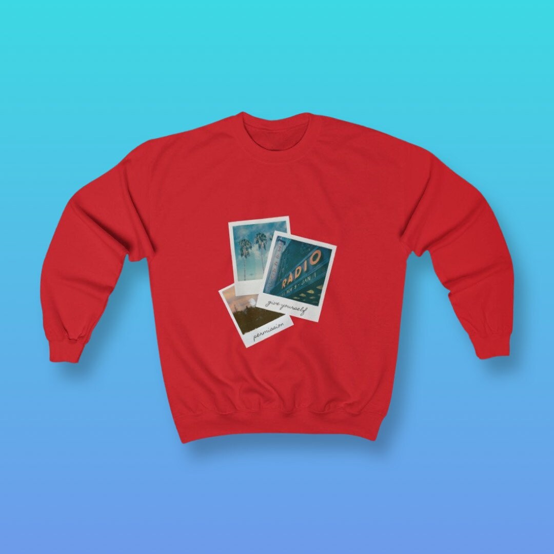 Custom Oversized Polaroid Sweatshirt, Trendy Picture Portrait ...