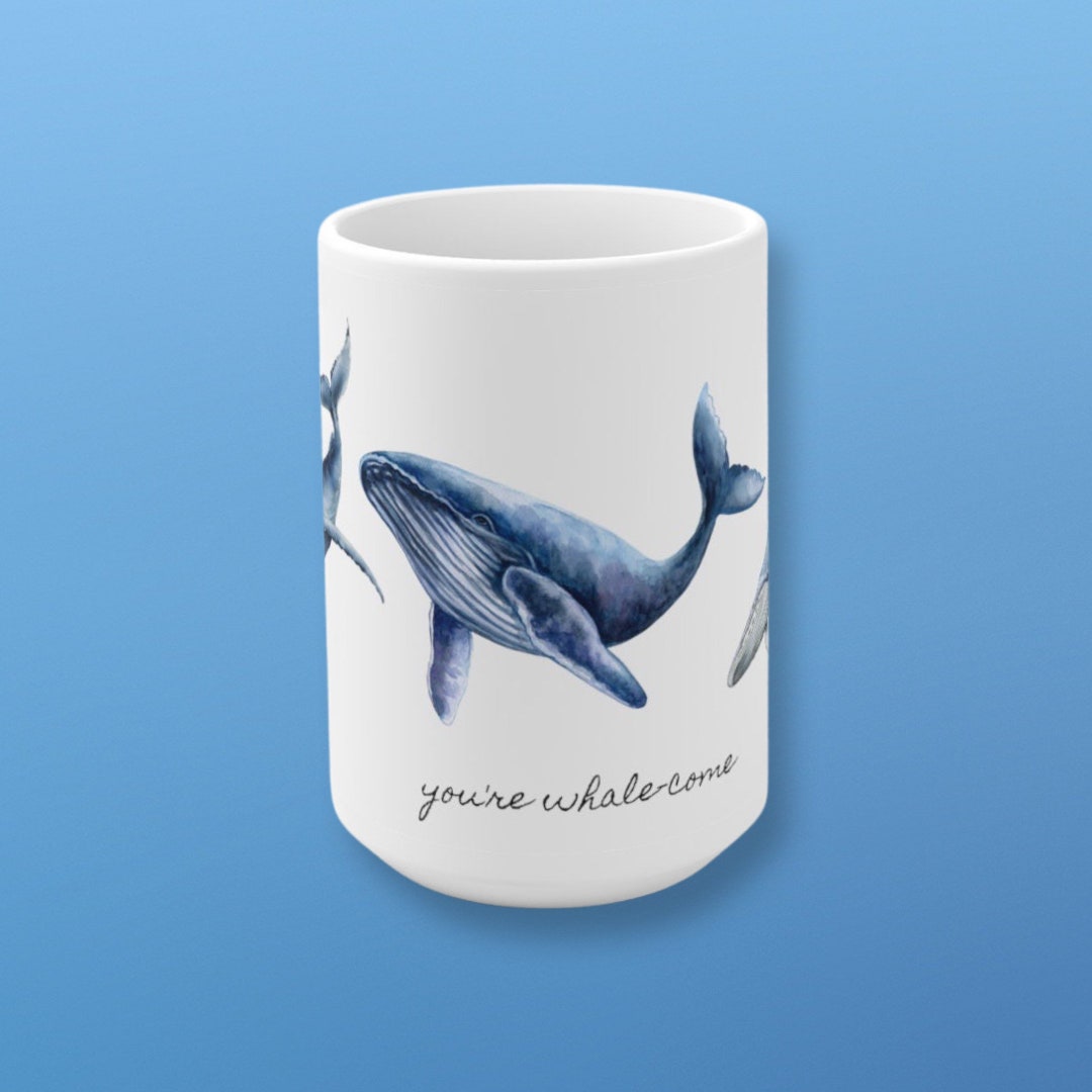 Whale Coffee Mug, Custom Humpback Whale Mug, Marine Biology Whale Mug ...