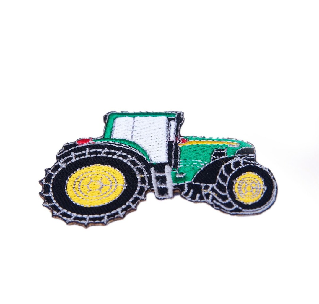 Agriculture Green Tractor Iron on Patches Embroidered - Etsy