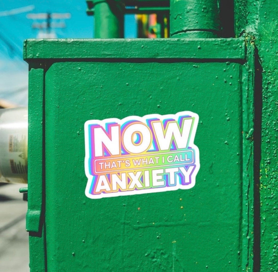 Anxiety Stickers Mental Health Retro Stickers, Weird Stickers, Funny ...