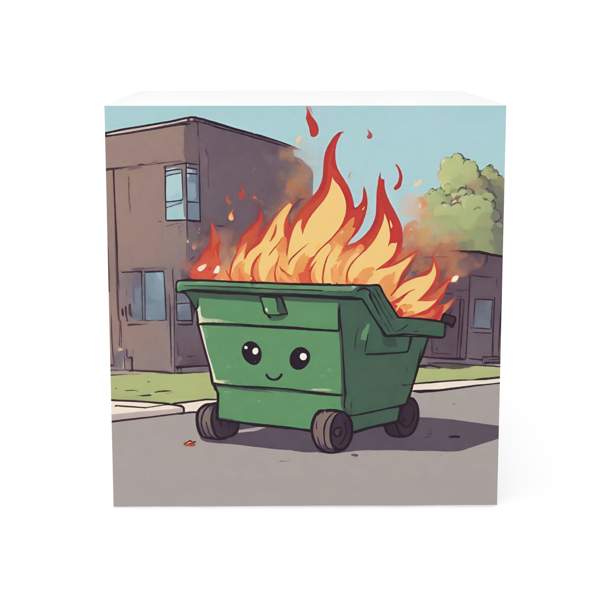 Dumpster Fire Sticky Note Cube - Etsy
