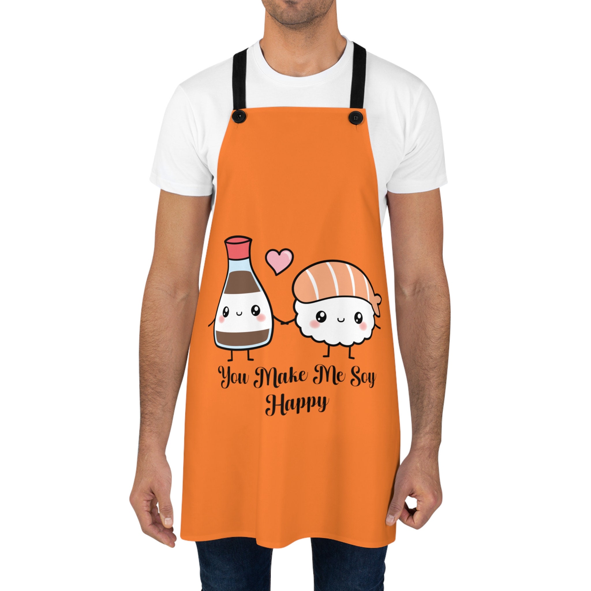 Kawaii Apron You Make Me Soy Happy Cute Apron for Her, Cute Apron for ...