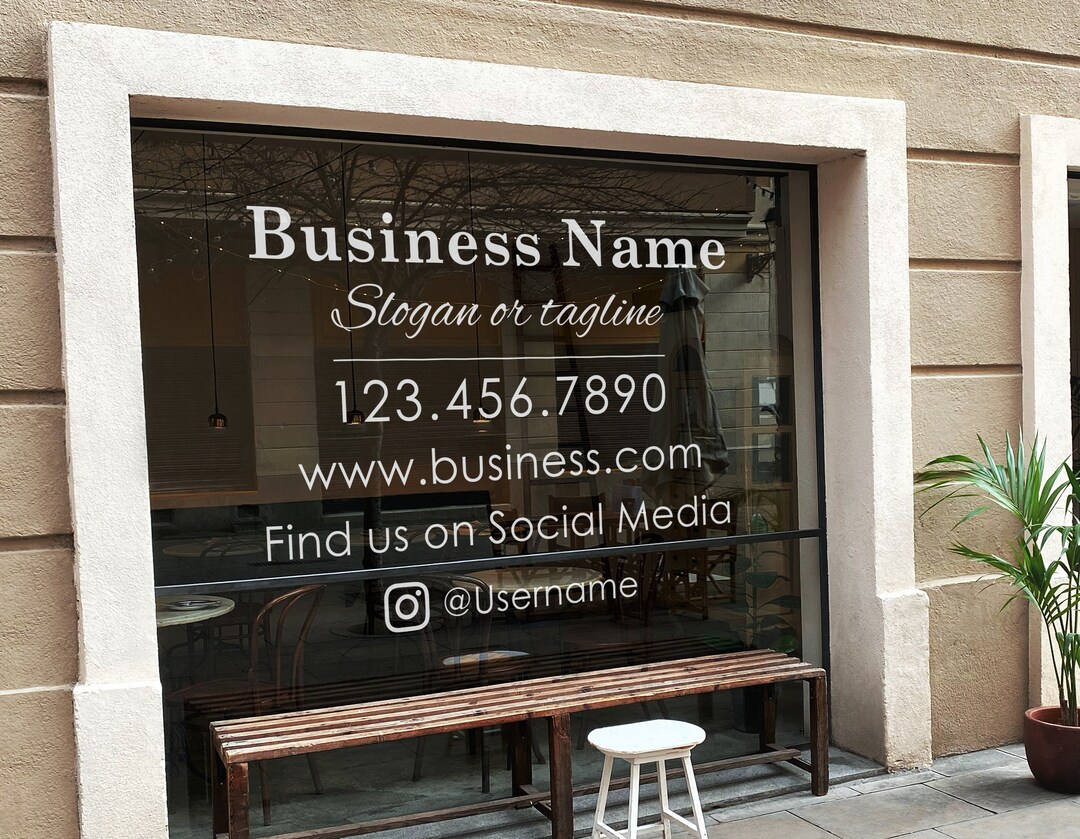Business Name Decal Custom Vinyl Decal Display Decal - Etsy