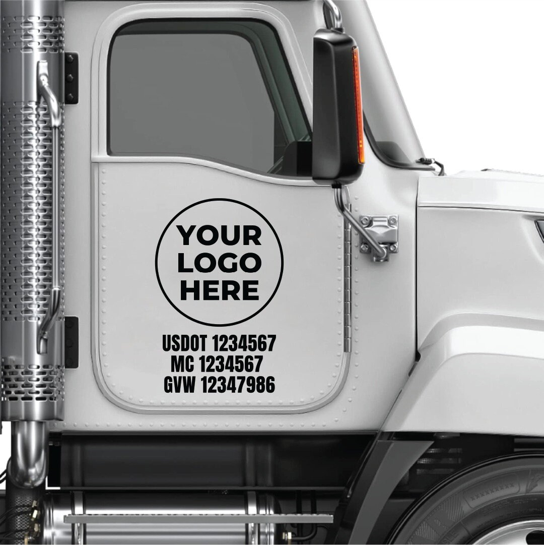 Personalized Truck Lettering - Set of 2 Custom US DOT Decals- Truck ...