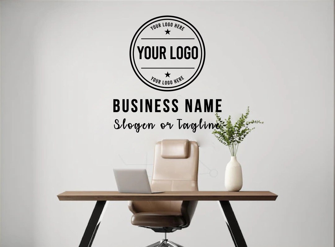 Best Quality- Custom Business Logo Decal - One Color Custom Wall Decal ...