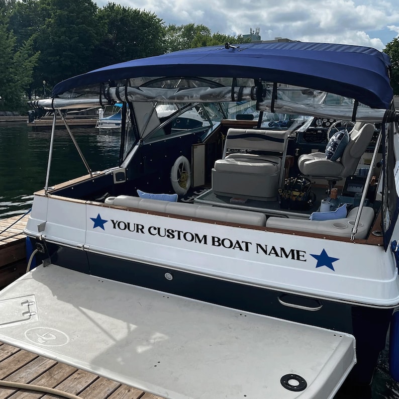 Custom Boat Name Decal – Boat Side Name Sticker – Vinyl Boat Lettering ...