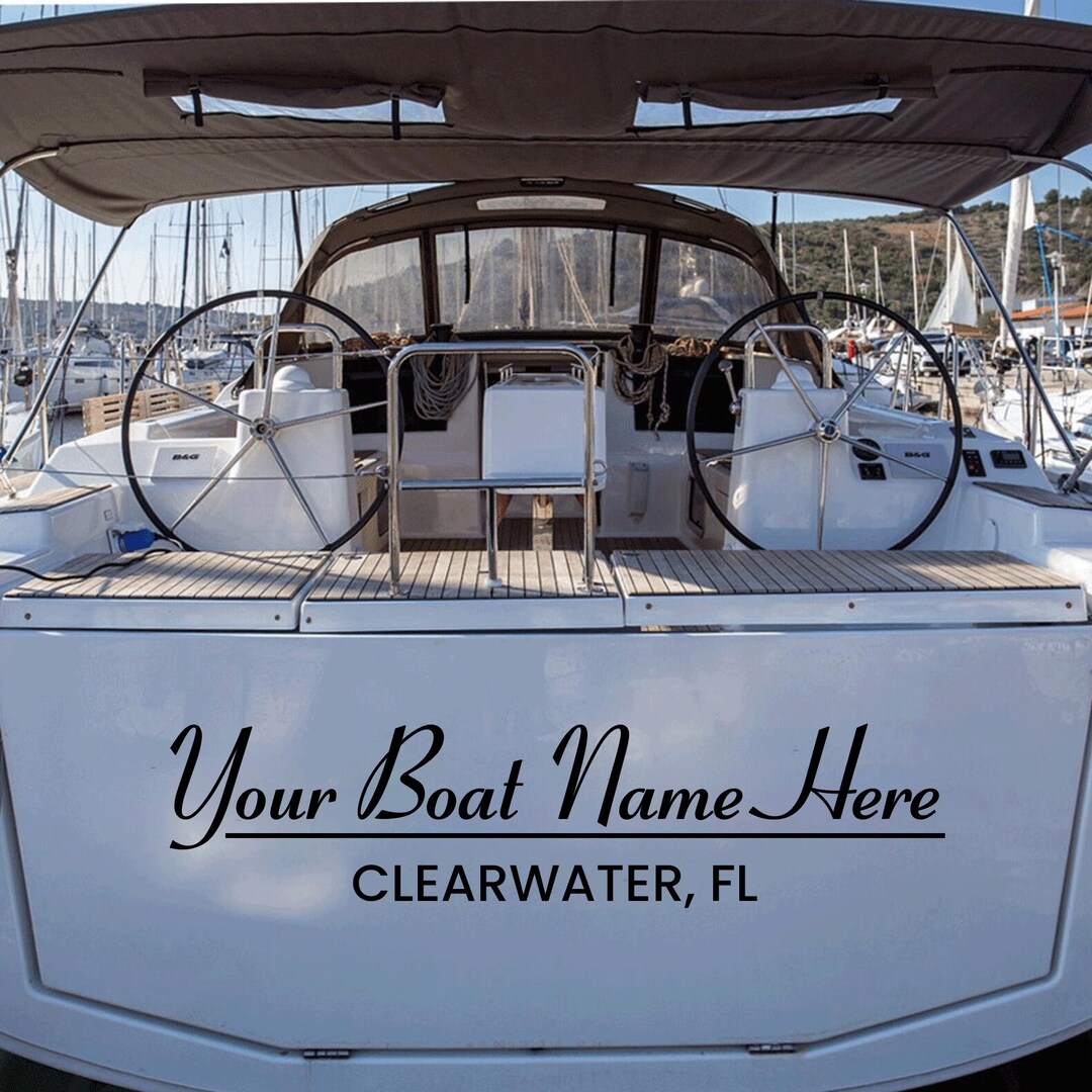Custom Boat Name Decal – Boat Side Name Sticker – Vinyl Boat Lettering ...