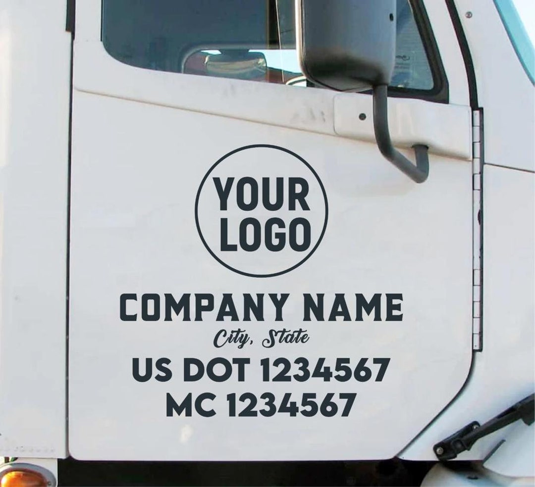 Truck Decals for Trucks - Pair of 2 Custom US DOT Decals - Weatherproof ...