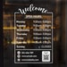 Shop Hours Decal Custom Hour Decal hours With QR Code Custom Storefront ...