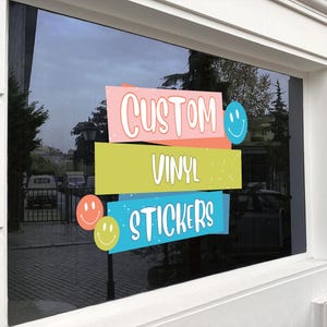 Premium Custom Window Sticker - Vinyl Printed Stickers - Personalized ...