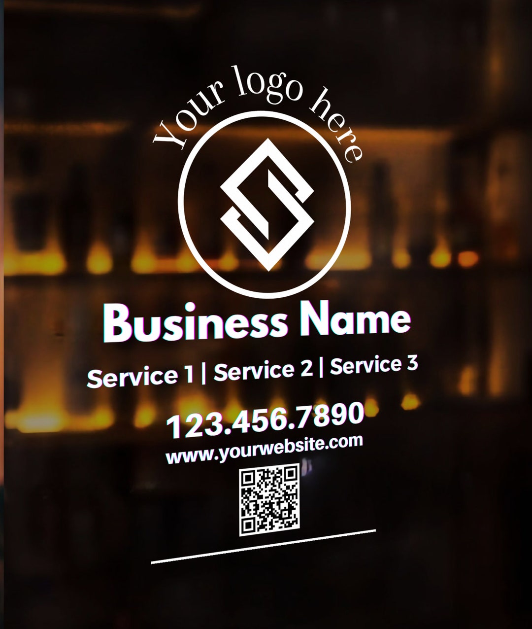 Personalized Business Name Vinyl Decal Custom Logo Sticker Window ...