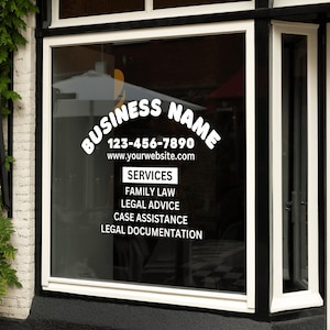 Business Services Decal – Personalized Vinyl Decal - Window Decal With ...