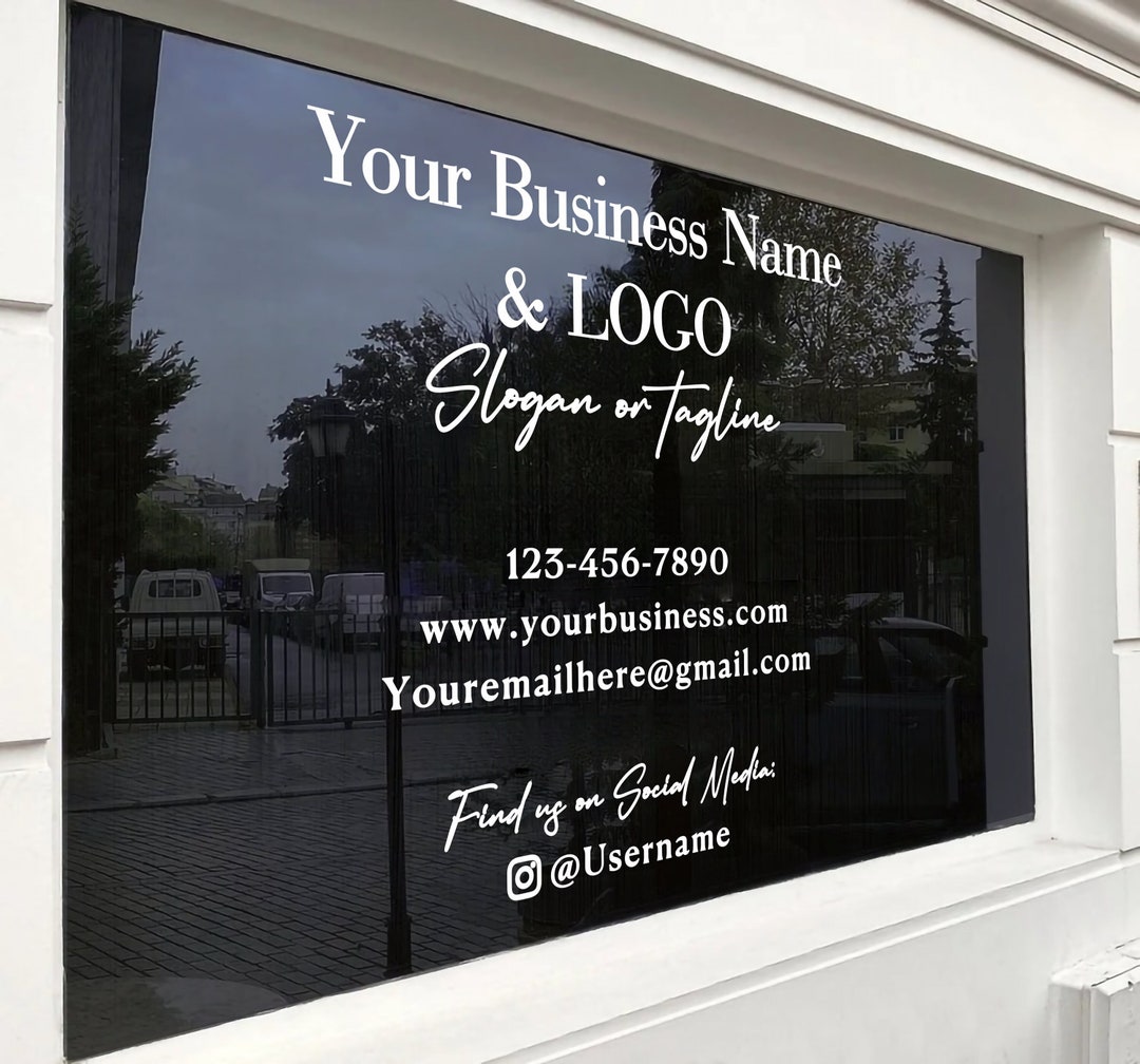 Premium Quality Sign Window Decals Door Sign Decal 10 Year Outdoor ...