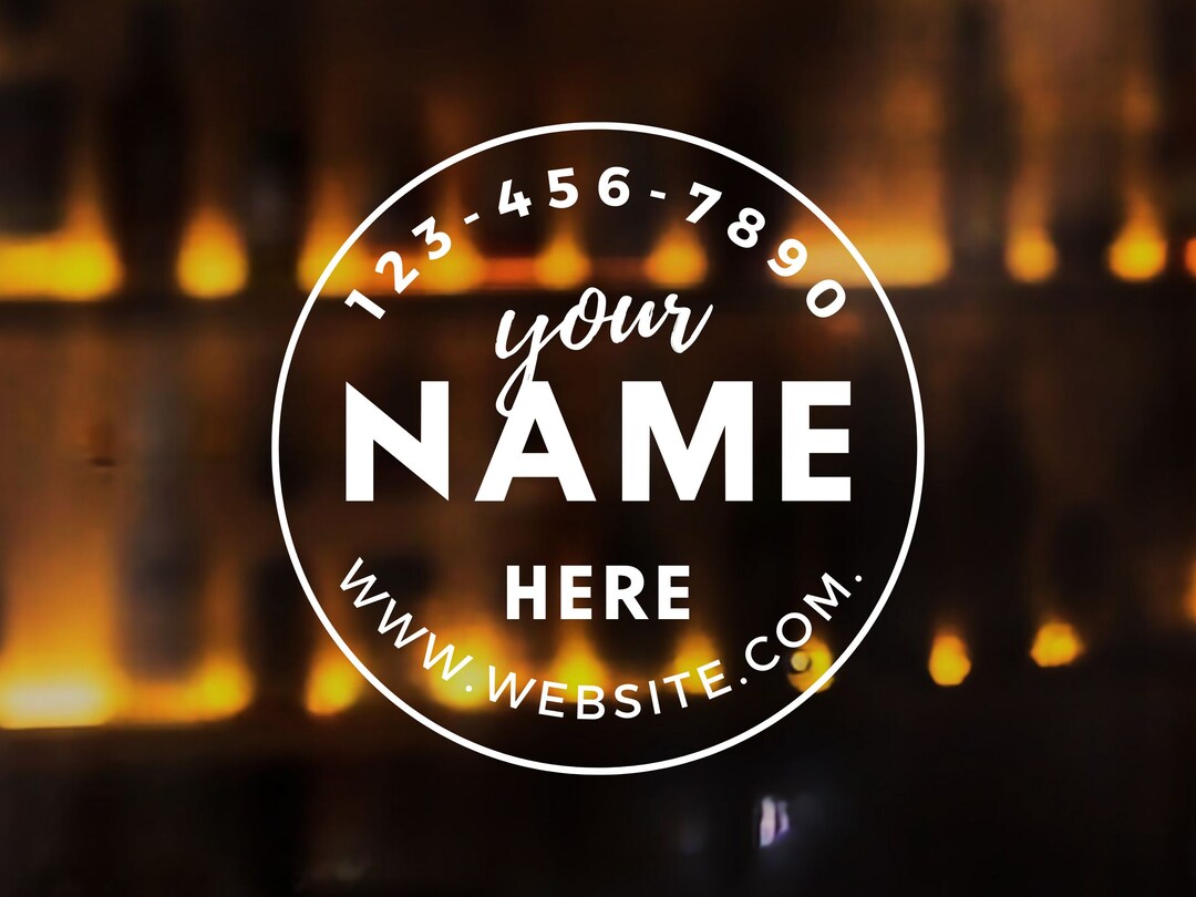 Personalize Business Name Decal Sign Decal 5-year Outdoor Rating custom ...