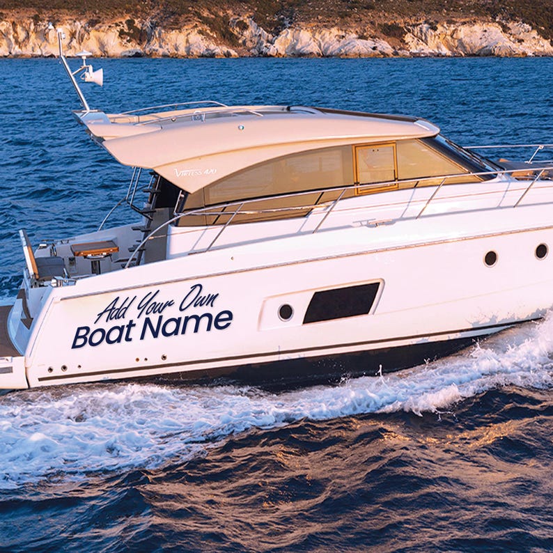 Custom Boat Name Decal – Personalized Vinyl Lettering for Boats, Jet ...