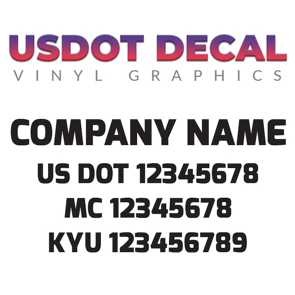 Decals Dot and Mc Numbers - Etsy