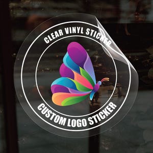 Custom Clear Vinyl Stickers – Weatherproof & Durable - Premium Vinyl ...
