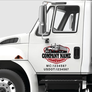 Truck Decals for Trucks - Pair of 2 Custom US DOT Decals - Weatherproof ...