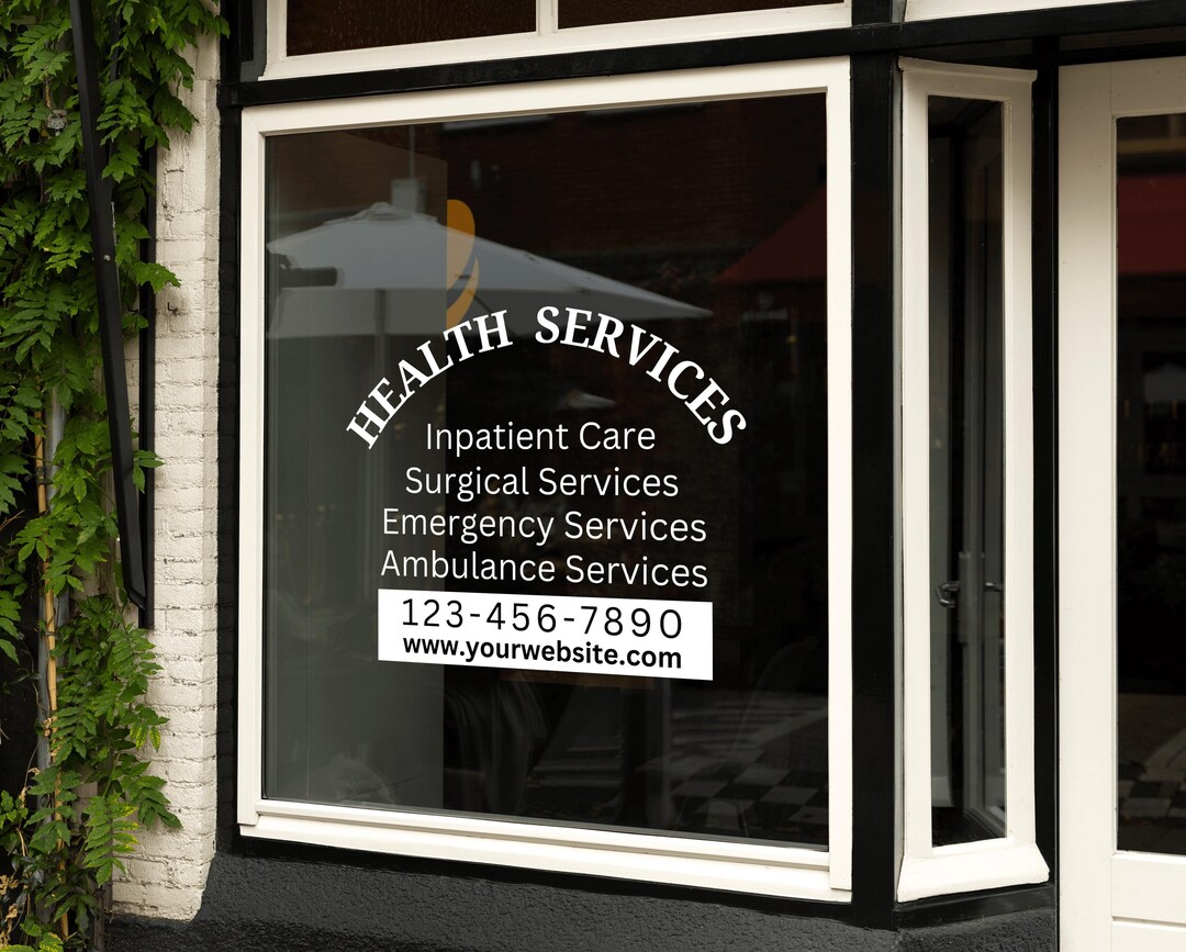 Professional Services Window Decal Custom Vinyl Sticker for Businesses ...