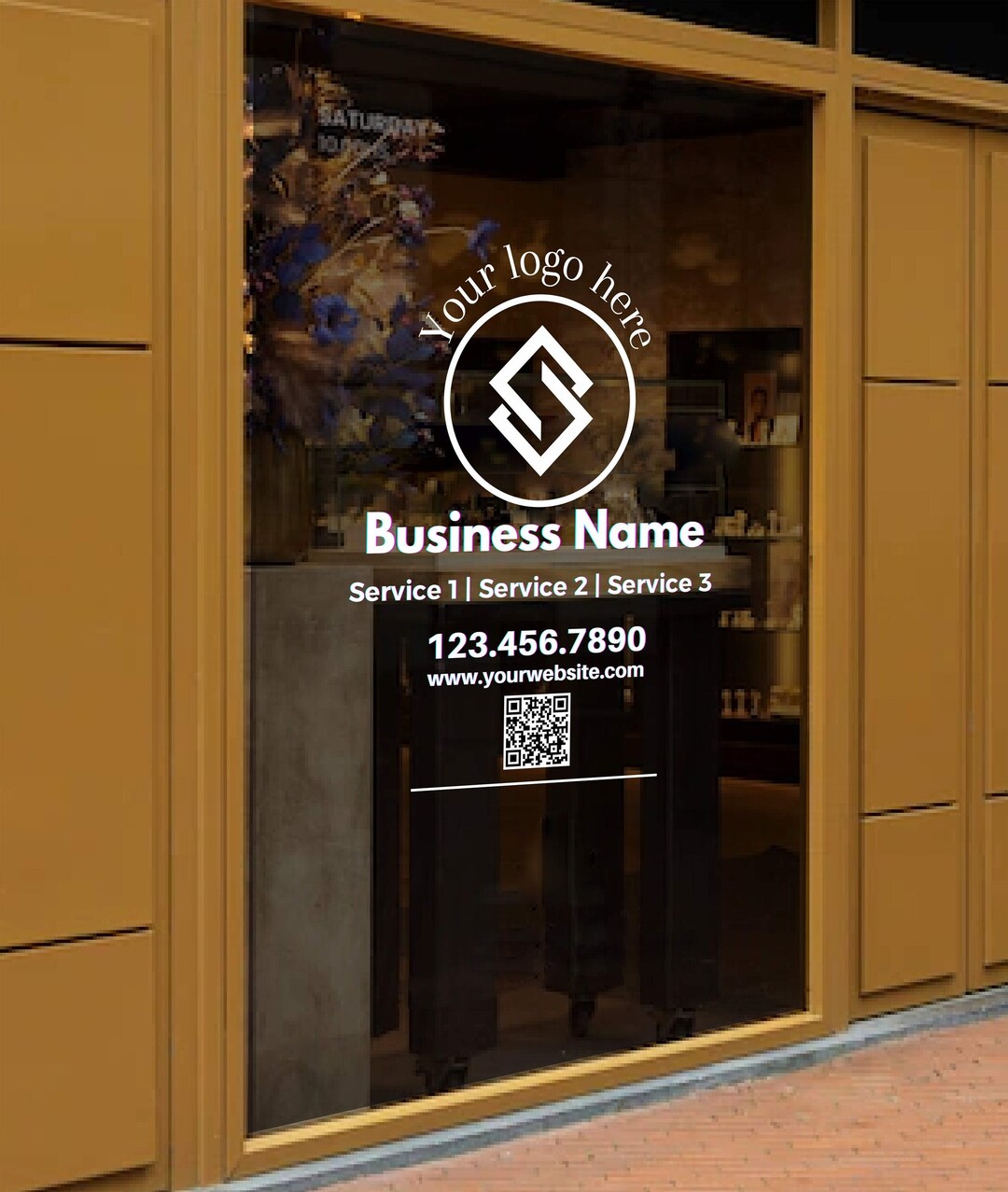 Business Name Decal Custom Vinyl Decal Display Decal Business ...