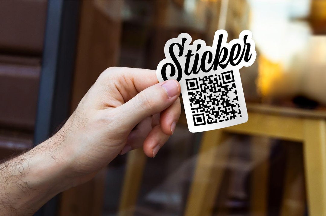 Customizable QR Code & Logo Stickers - Custom Vinyl Stickers - Vinyl ...
