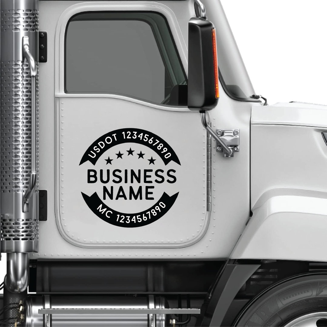 Custom US DOT Truck Decal Set Weatherproof Number Lettering for Trucks ...