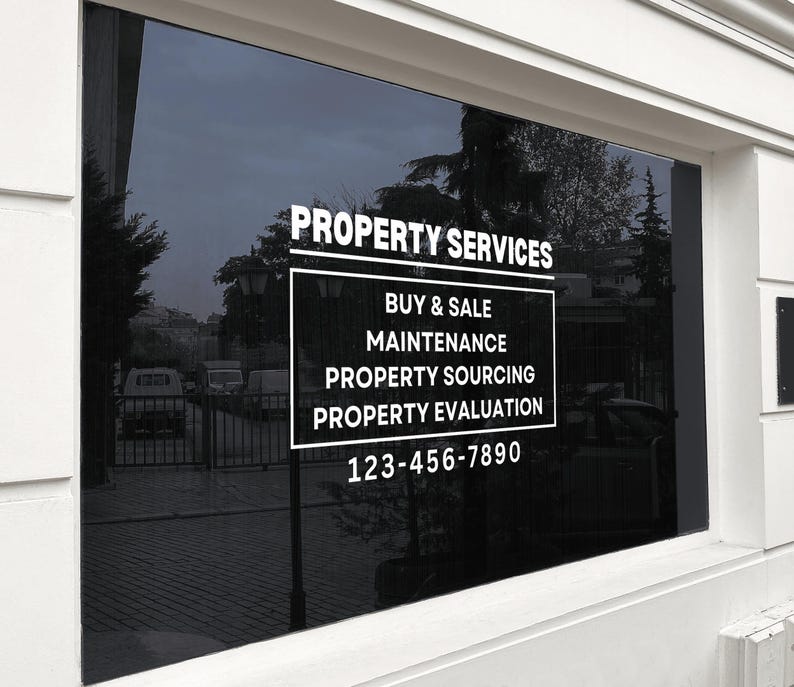 Business Services Decal – Personalized Vinyl Decal - Window Decal With ...