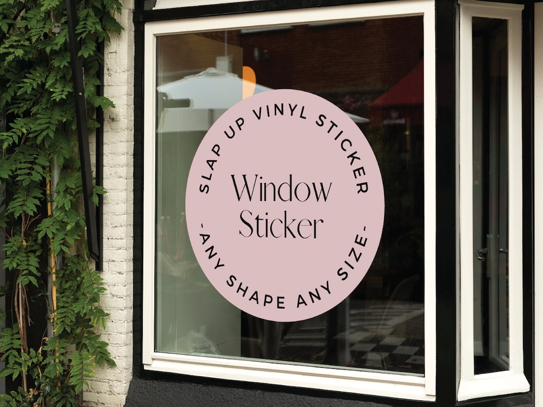 Custom Vinyl Window Sticker - Colorful Vinyl Printed Logos - Circle or ...