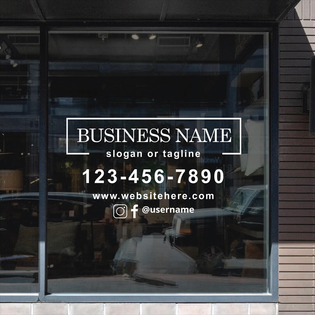 Custom Vinyl Window Decals - Personalized Business Signage With QR Code ...