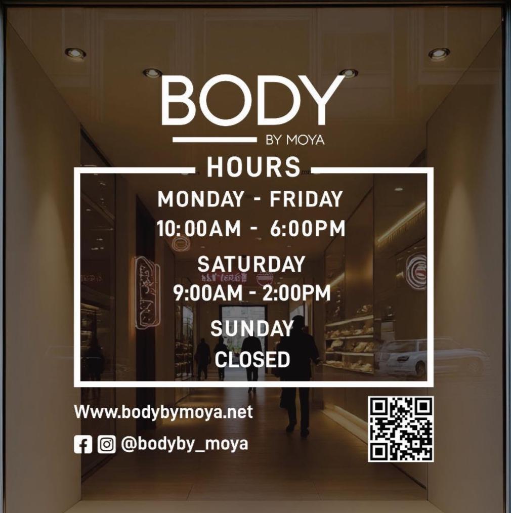 Custom Storefront Hours Decal - Business Signage - Personalized QR Code ...