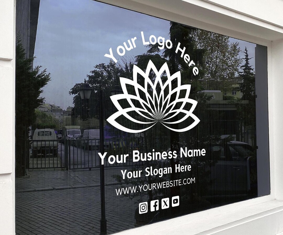 Vinyl Window Decal for Businesses – Storefront Signage - Window Sign ...