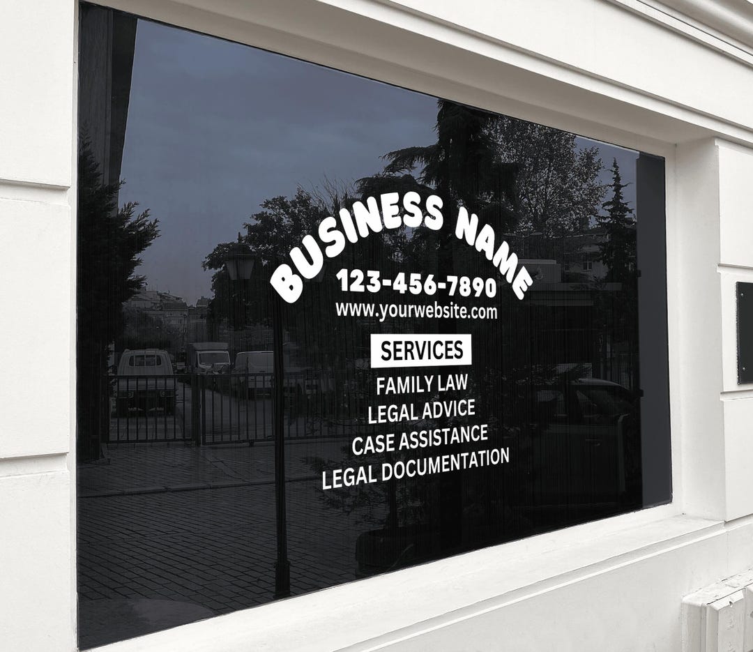 Business Services Decal – Personalized Vinyl Decal - Window Decal With ...